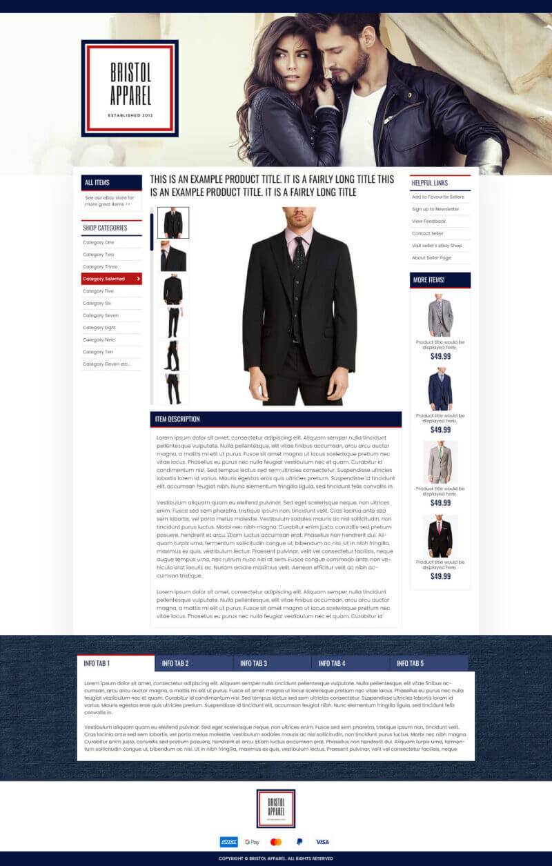 eBay Listing Template Design Portfolio - Frooition