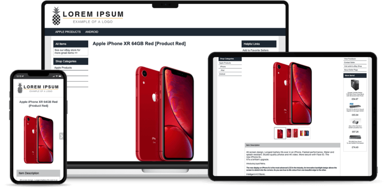 Mobile Responsive eBay Template
